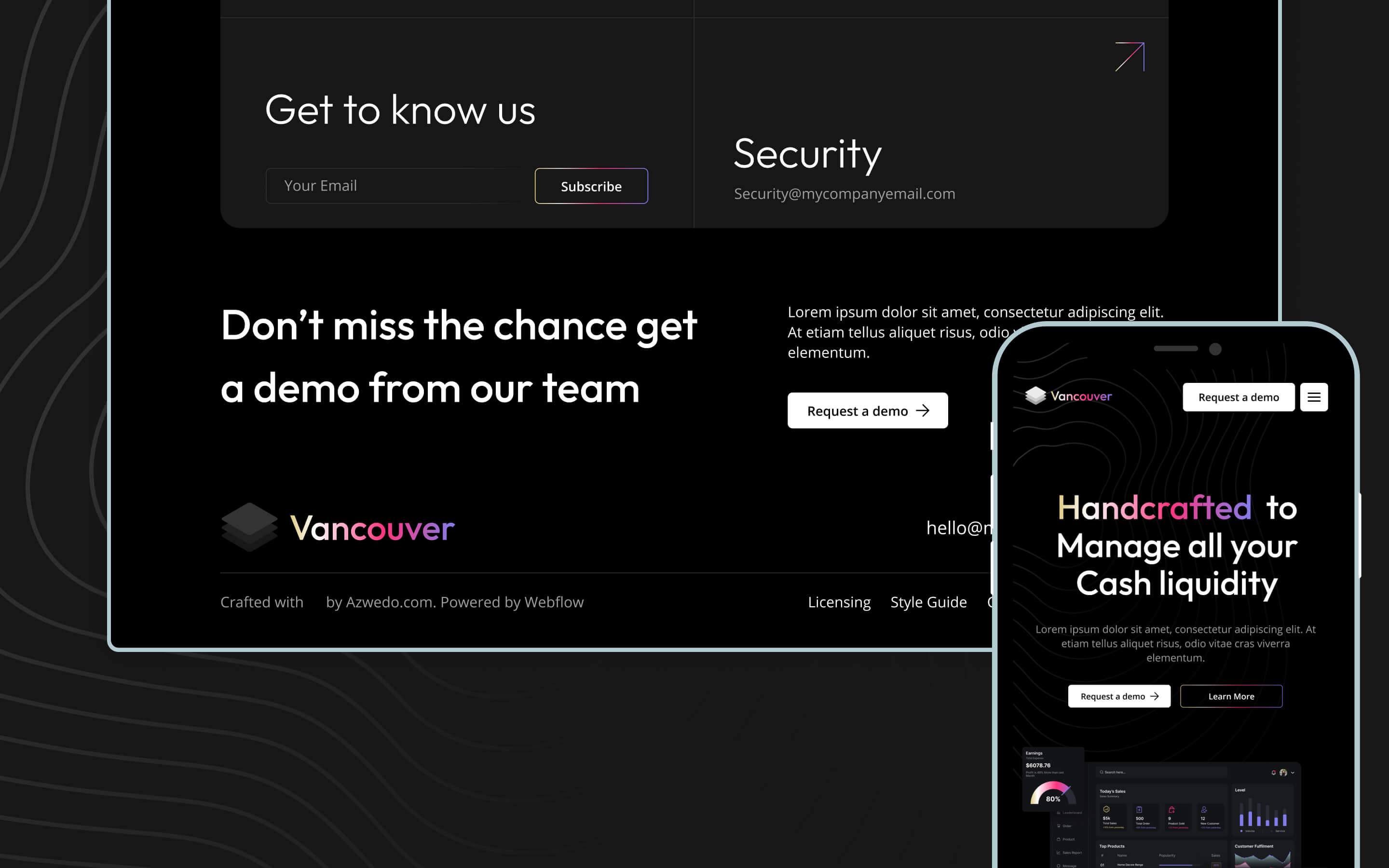 Vancouver - SaaS Webflow Template | Wedoflow